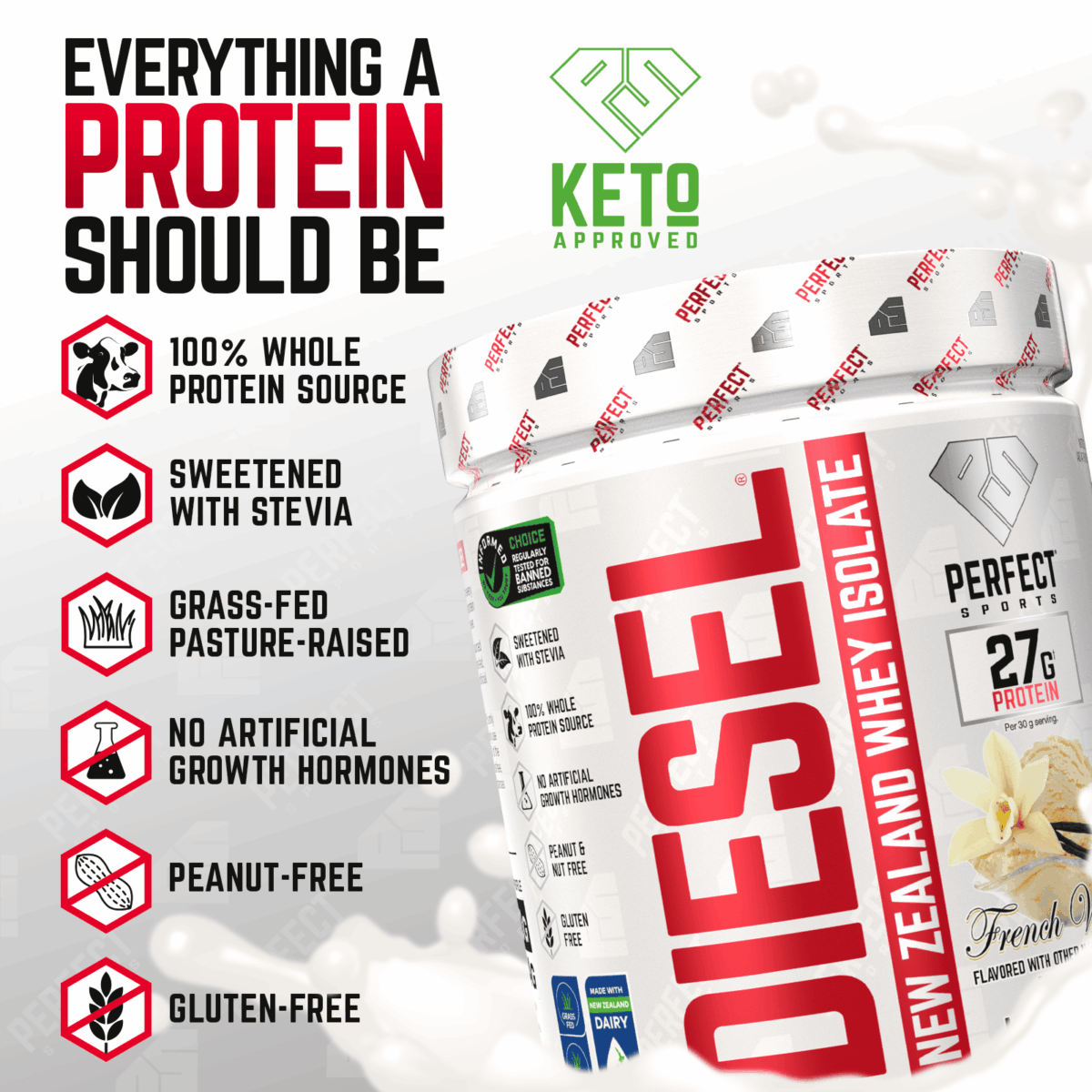 DIESEL Protein Powder | 100% Pure New Zealand Whey Isolate