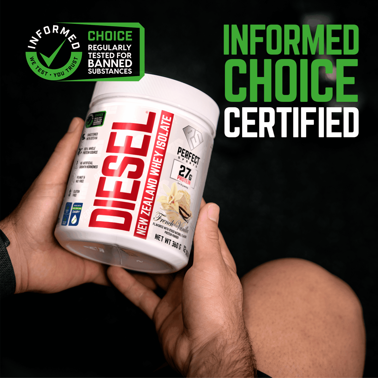DIESEL Protein Powder | 100% Pure New Zealand Whey Isolate